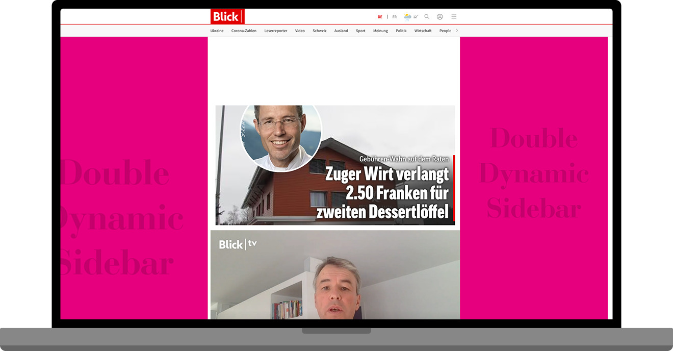 Double Dynamic Sitebar - Ringier Advertising