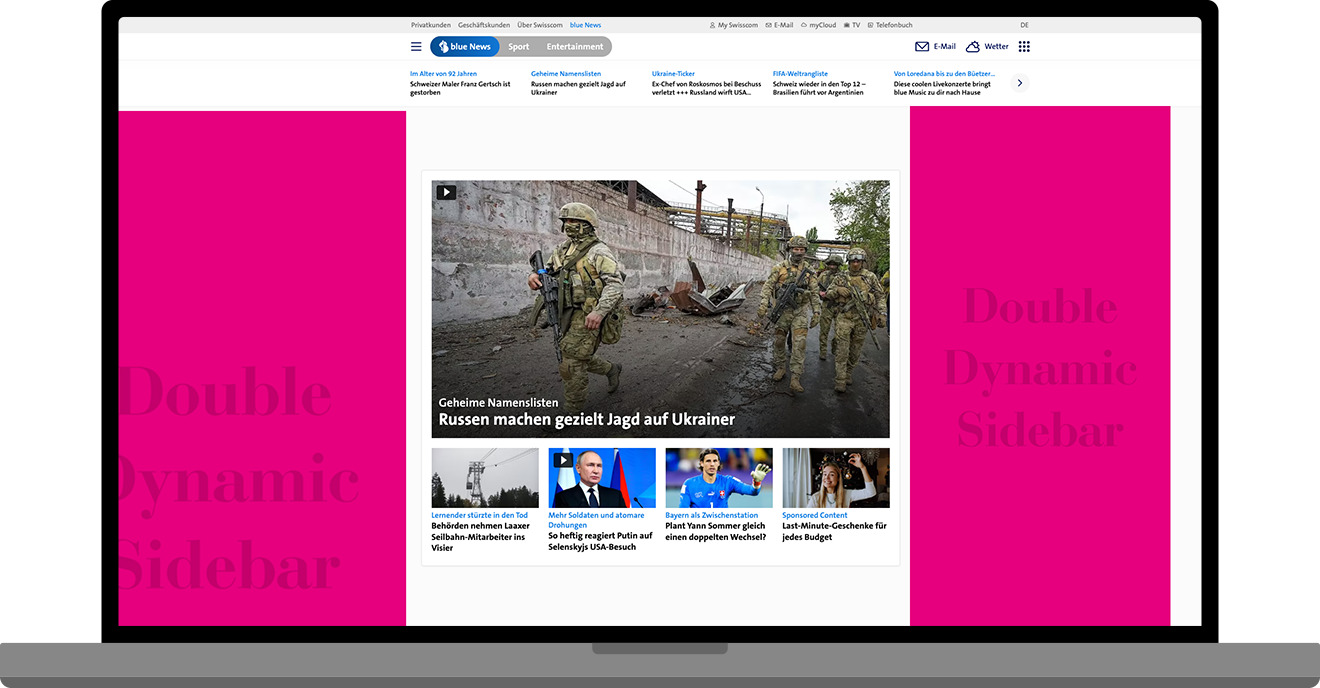 Double Dynamic Sitebar - Ringier Advertising
