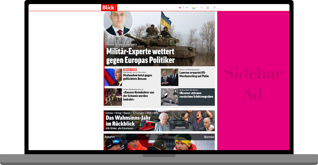 Sitebar ad - Ringier Advertising